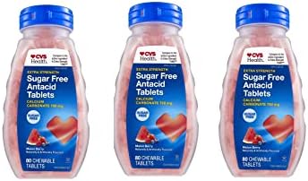 Amazon.com: CVS Health Extra Strength Sugar Free Antacid Tablets, 80CT ...