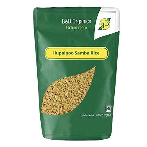 B&B Organics Ilupaipoo Samba Rice (1kg)/ Traditional rice/Samba Arisi ...