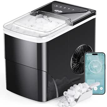Amazon.com: Silonn Smart Countertop Ice Maker, Compact Wi-Fi Ice Maker with App Control, 9 Cubes ...