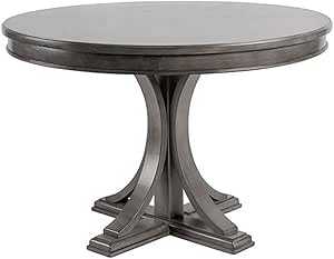Amazon.com - Starlight Canyon Home Gray Round Dining Table – Wood Veneer Top, Ideal for Kitchen ...