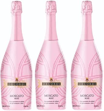 Vino Espumoso Decordi Moscato Rosé 750 ml Tripack (Paquete de 3 ...