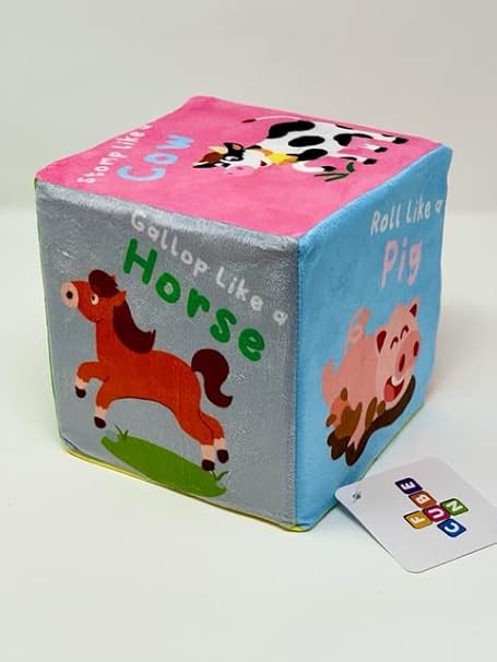 Cubefun Farm Theme Soft Plush Cube for turntaking and role playing ...
