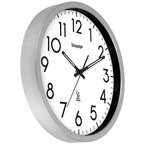 Atomic Analog Wall Clock - 14" - Sets Automatically Electronics ...