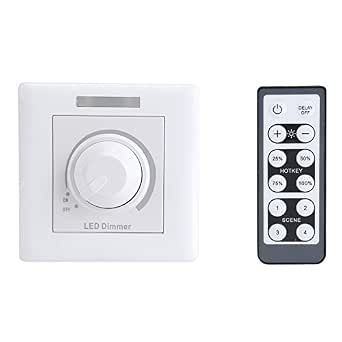 Rotary Dimmer Switch Light Brightness Adjustable Panel Dimmer with ...