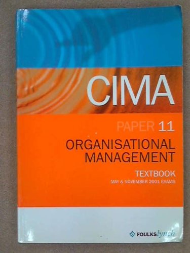 CIMA: Organisational Management: Paper II Textbooks (CIMA Textbooks ...