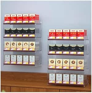 Cigarette Display HolderClear Countertop Organizer Case with Shelves ...