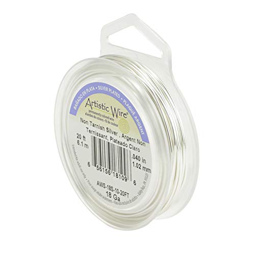 Amazon.com: 18 Gauge Non-Tarnish Tarnish Resistant Silver Artistic Wire ...