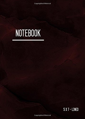 Amazon.com: Lined Notebook 5x7: Journal Notebook Marble Red Black with ...