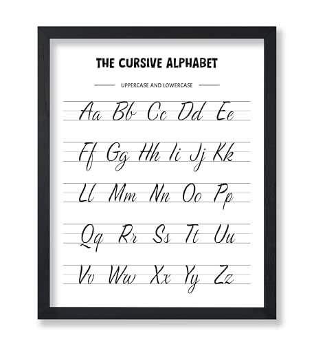 Amazon.com: Monem Art The Cursive Alphabet Poster - Cursive Handwriting ...