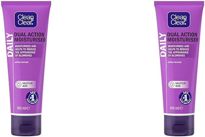Clean & Clear Dual Action Moisturiser, 100ml (Pack of 2) : Amazon.co.uk ...