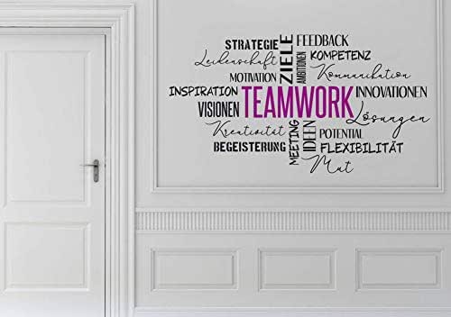 Wandtattoo Wandaufkleber Wandsticker Büro Motivation - TEAMWORK ...
