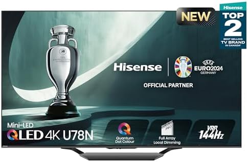 Hisense 55U78N-55 inch Mini-LED PRO 4K QLED 144Hz Google TV with ...