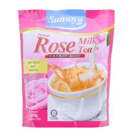 Amazon.com: Sunsoya Rose Milk Tea Instant Pre-mixes (35g x 12 sticks ...
