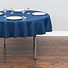 Amazon.com: LinenTablecloth 70-Inch Round Polyester Tablecloth Navy ...