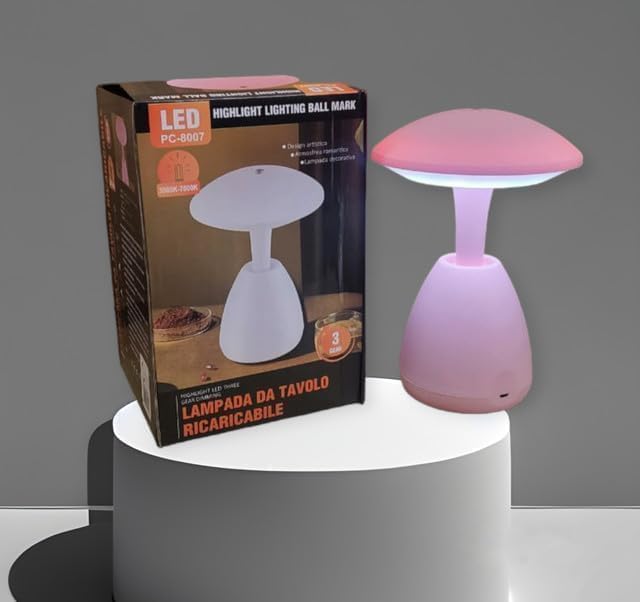 Buy Lavnik Mushroom Touch Lamp Night Light Mushroom Shape 3D Night Lamp ...
