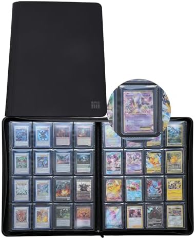 Amazon.com: Premium 2024 Toploader Binder - 9 Pocket Holds 252 ...