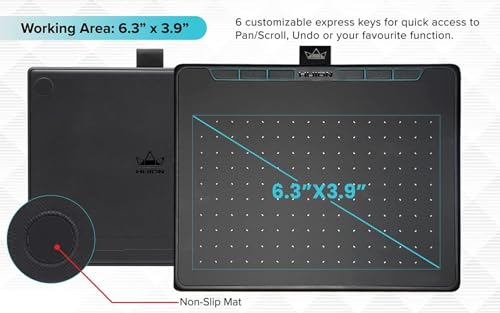 Huion Inspiroy RTS 300 Graphic Drawing Pen Tablet, 6 Programmable Press ...