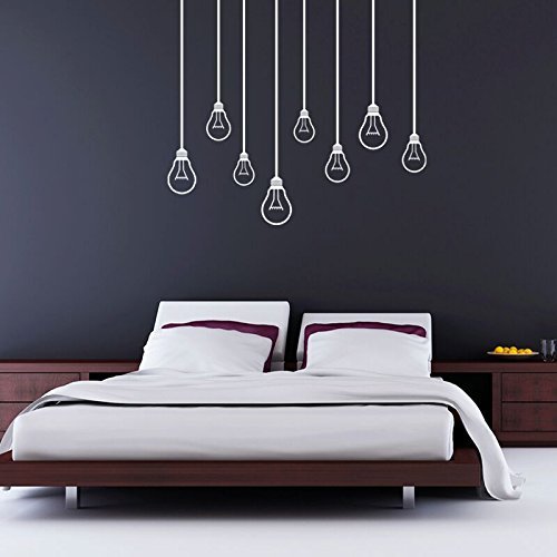 Amazon.com: Hanging Light Bulbs Design Vinyl Wall Decal, Modern Decor ...