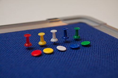 Bulletin Board Set - Felt Tack Board 24 x 18" with 10 Thumb Tacks ...