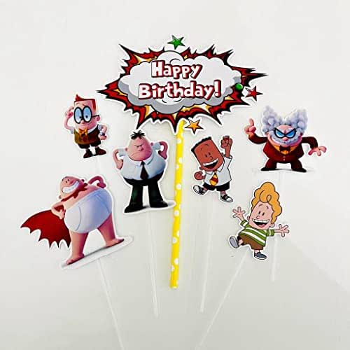 Amazon.com: Happy Birthday Captain Underpants Themed Cake Topper ...