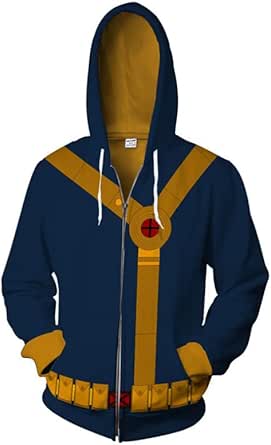 Amazon.com: Vasojot Unisex Scott Summers Cosplay Hoodie Jacket Scott ...