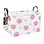 HUNRUNG Rectangle Storage Basket Cute Canvas Organizer Bin for Pet ...