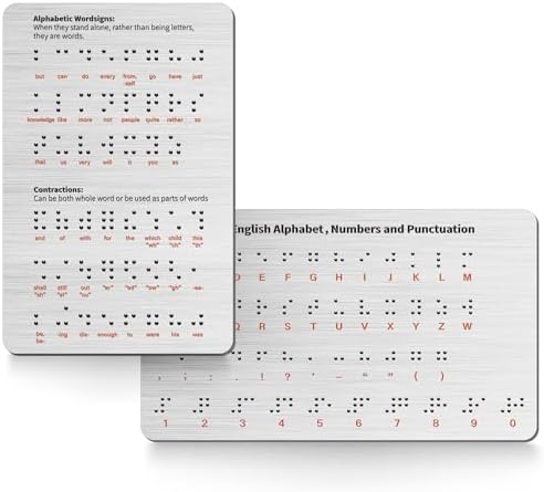 Amazon.com: 2PK Braille Alphabet Board - Raised Dots for Braille ...
