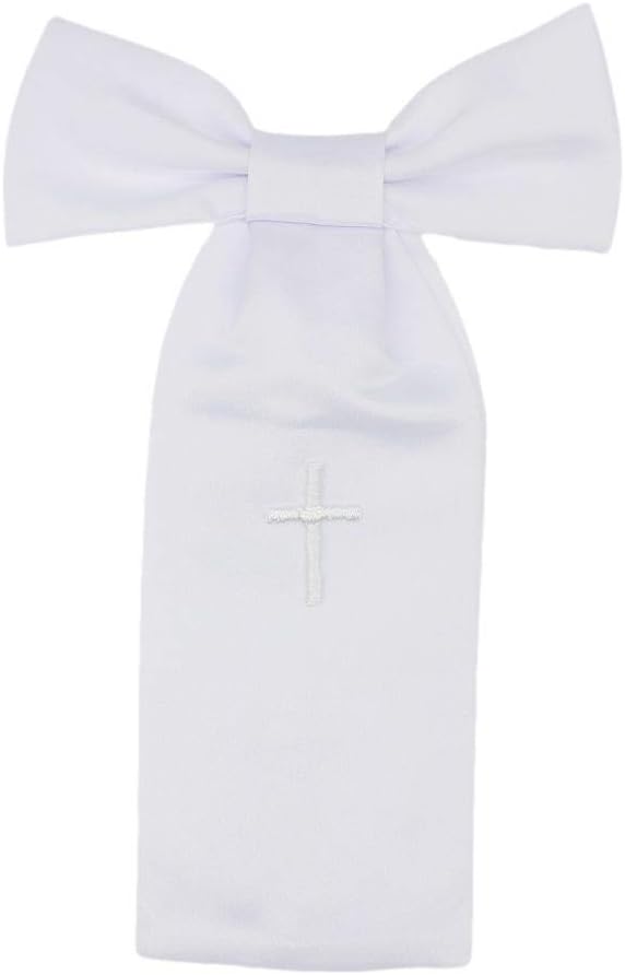 Amazon.com: First Holy Communion White Boy Armband Arm Bow White Satin ...