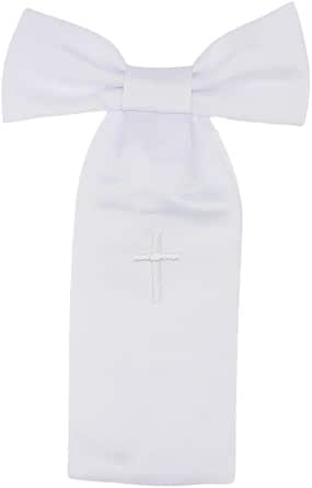 Amazon.com: First Holy Communion White Boy Armband Arm Bow White Satin ...