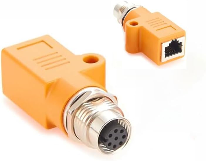 Amazon.com: Elecbee M12 to RJ45 Bulkhead Adapter Waterproof M12 A Code ...
