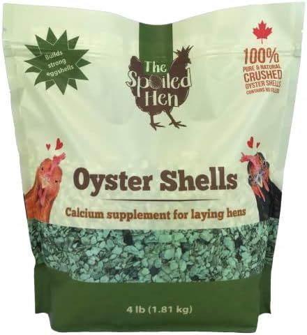 100% Pure Crushed Oyster Shell (4 lb) | Calcium Supplement for Laying ...