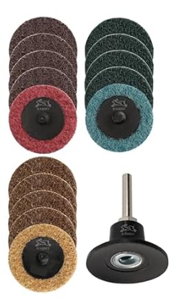 Roll Lock Quick Change Discs 2" set of 15pcs + 1Pcs 1/4'' Disc Pad ...