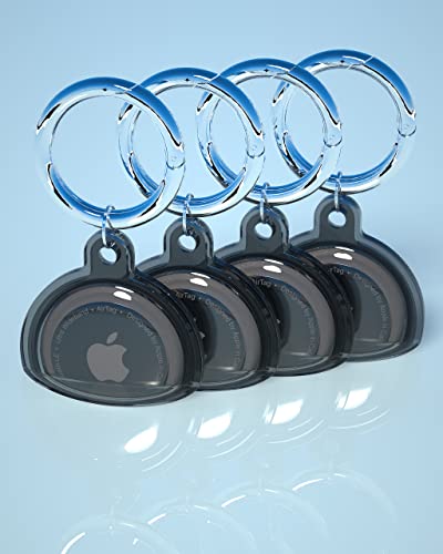 4 Pack Airtag Holder, Airtag Keychain Waterproof Holder, Apple Air Tags ...