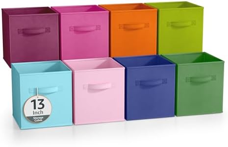 Amazon.com: Pomatree 13x13x13 Inch Storage Cubes - 6 Pack - Fun Colored ...