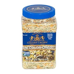 Amazon.com : Golden Crown Tri-Color Orzo Rice-Shaped Pasta - 32 Oz (2 ...