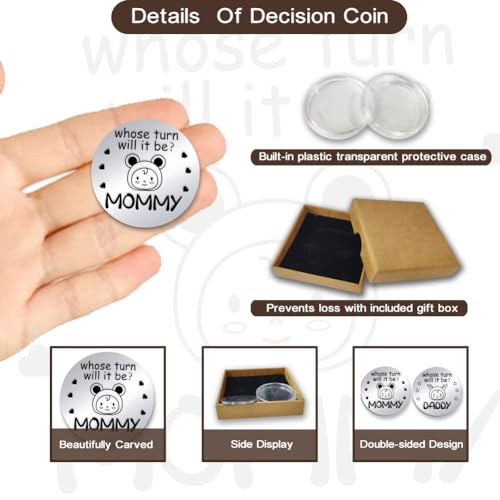 PH PandaHall 2pcs Decision Coin Funny New Parents Decision Maker Double ...
