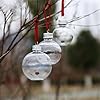 10 Pieces Christmas Clear Baubles with Lid, 150ml Empty PET Fillable ...