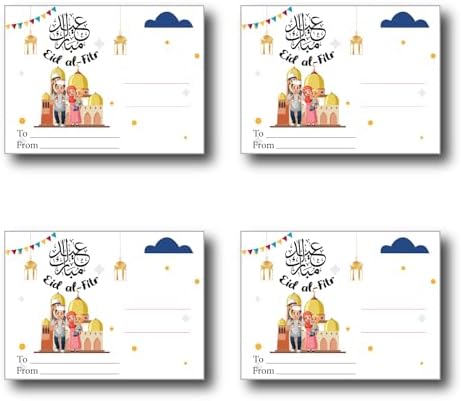 SVM CRAFT® Eid mubarak PACK OF 20 Eidi Card With Cuts For Keeping ...