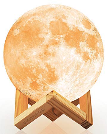 Buy PR TECHNOLOGIES Plastic 3D LED Moon Shaped Lamp, 10 cm, Multicolour ...