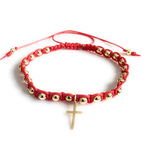 Amazon.com: Simple Jewelry for Women Adjustable Red String Cross ...