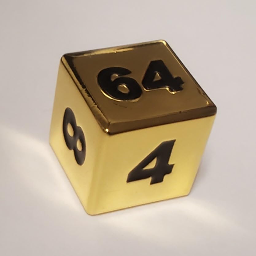 Amazon.com: Metal Backgammon Doubling Cube Dice - Gold Color - 16mm ...