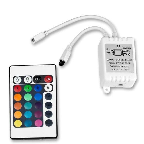 Buy 24 Key Plastic IR Remote Controller for RGB LED Light Strip, DC 12V ...