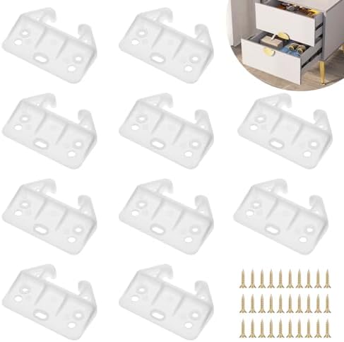 10Pcs Drawer Track Guide Drawer Slides Guides, Plastic Drawer Guides ...