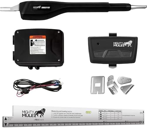 Amazon.com: Mighty Mule MM371W-SOL-A Automatic Gate Opener, Black ...