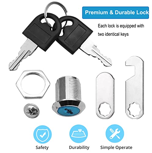 Litensh 4PCS 5/8 Inch Security Mailbox Lock, 16mm Letter Post Box Lock ...