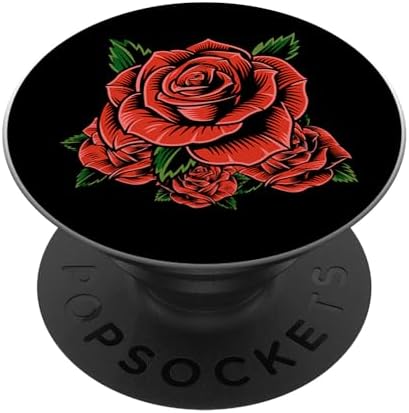 Amazon.com: Red Rose Flower Floral PopSockets Adhesive PopGrip : Cell ...