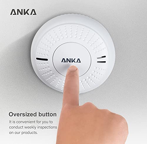 ANKA Smoke Alarm, 10-Year Battery Smoke Detector, with LED Indicator ...