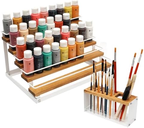 Amazon.com: LUMAMU Paint Organizer, 5 Tiers Craft Paint Storage ...