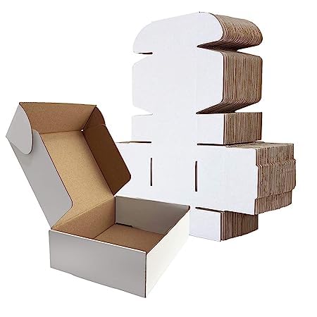 3 Ply White Flap Corrugated Packaging Box Size: 4x4x1.5 Length 4 inch ...