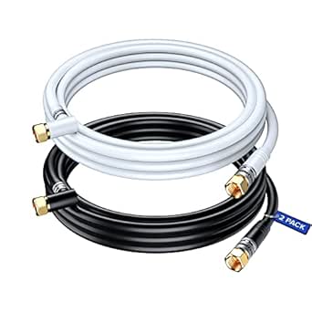 Coaxial Cable RG6, with a Right Angle 90° Connector, 12 ft, Coax Cable ...